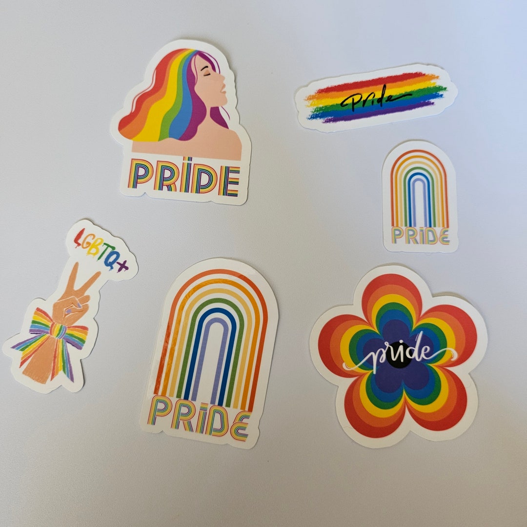 Gay Pride Rainbow Sticker Pack Gay Pride Stickers 6 Pack Pride Month