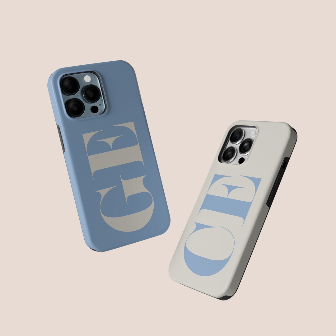 Personalized Initials Case for iPhone 14 13 12 11 Pro Max 8 Plus X XR ...