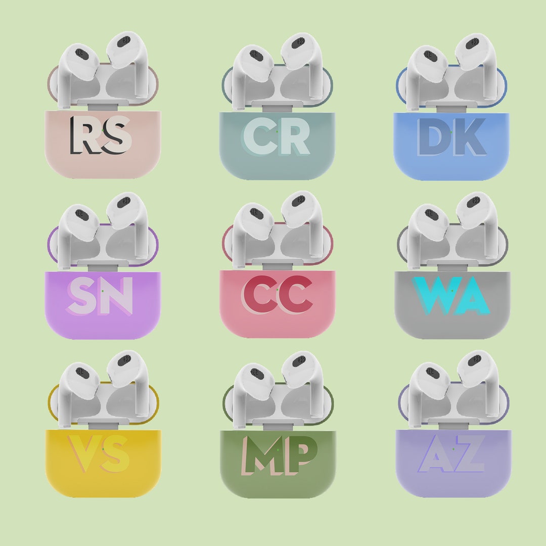 Custom Initial Airpods Case Monogram Tortoise Pattern Air Pods Case ...