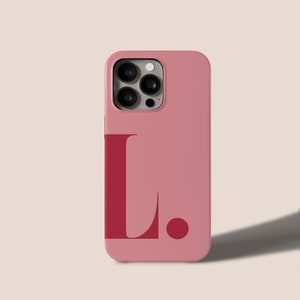 Personalised Large Initial Phone Case for iPhone 17 16 15 14 13 12 11 ...
