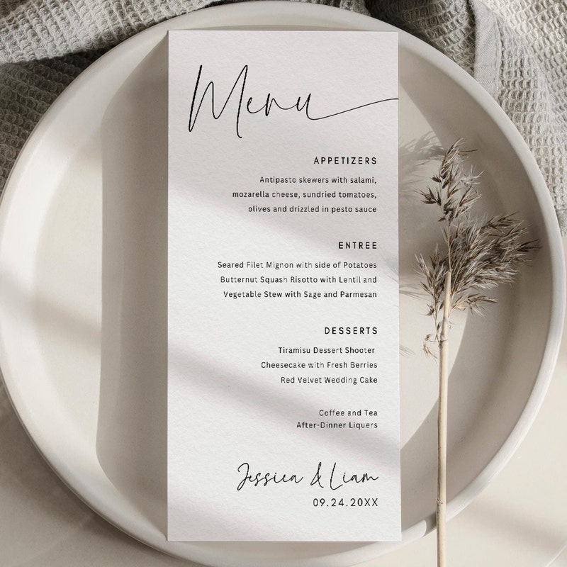 Menu Template - Etsy