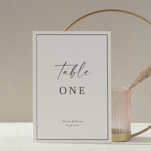 Wedding Table Numbers, Printable Table Numbers, Editable Table Number ...