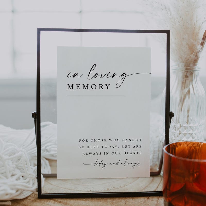 Linen Sign in Memory - Etsy