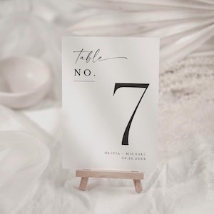 Wedding Table Numbers, Printable Table Numbers, Editable Table Number ...