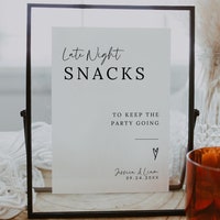 Simple Snack Bar Sign INSTANT DOWNLOAD Printable Table Party Food Sign ...