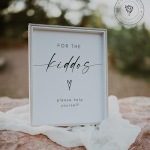 For the Kiddos Sign Template, Wedding Kids Activities Table Sign ...
