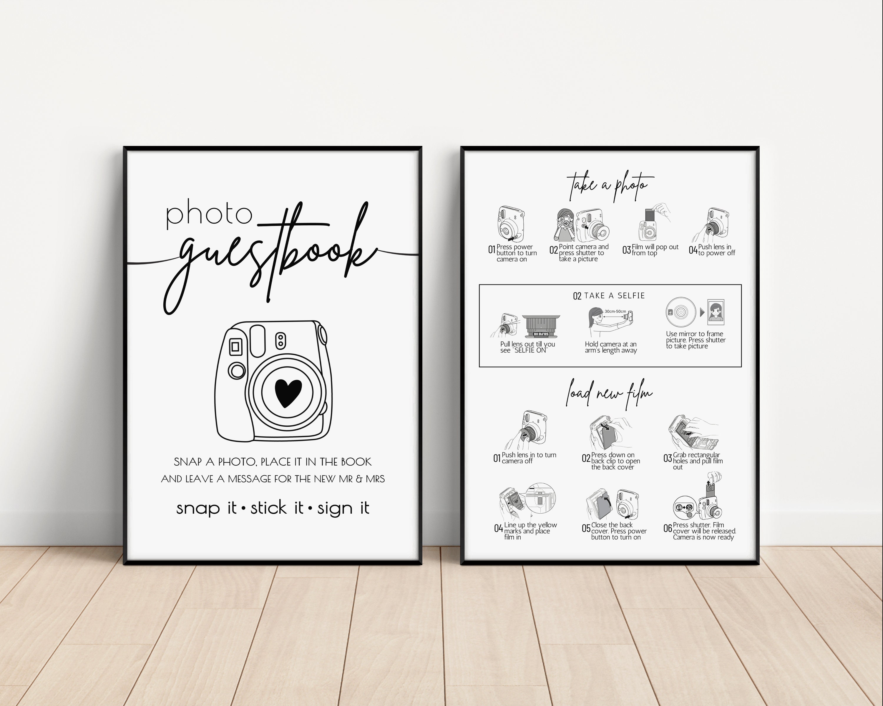 Photo Guest Book Sign, Instax Mini 11 Camera Instructions Polaroid ...