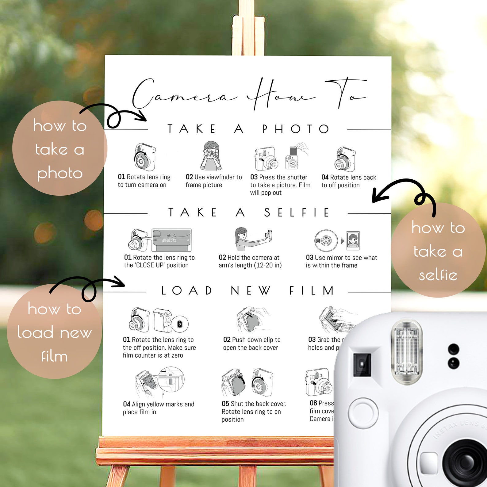 Instax Mini 12 Instructions Sign Digital Download Instax Mini How to ...