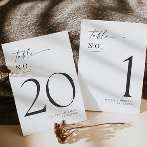 Wedding Table Numbers, Printable Table Numbers, Editable Table Number ...