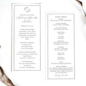 Catholic Wedding Program Template, Modern Ceremony (canva Digital ...