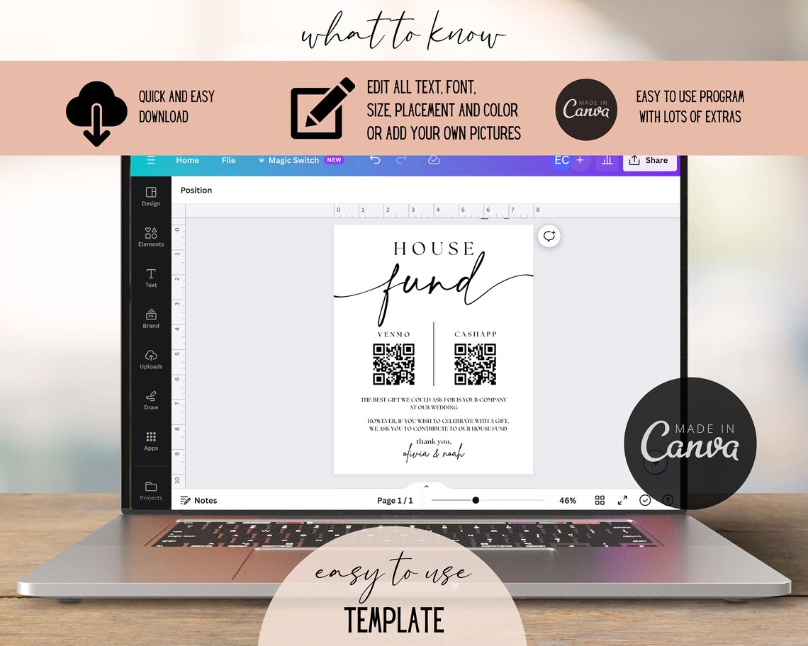 House Fund Sign House QR Code Sign Printable QR Code for - Etsy