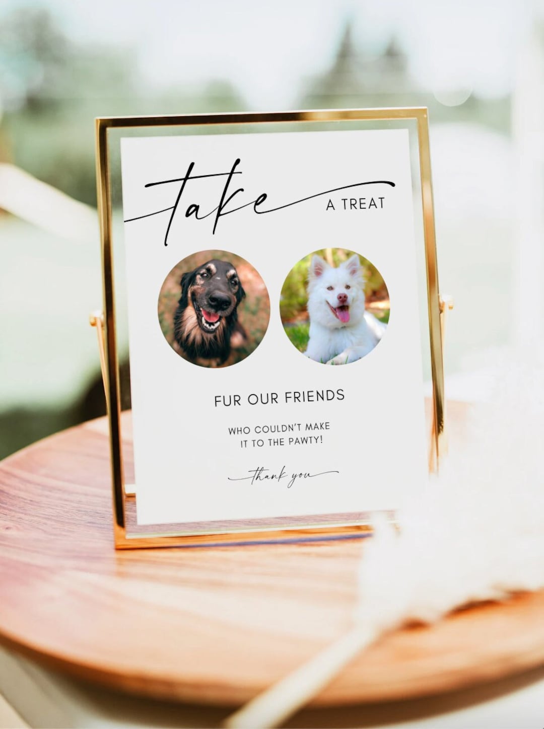 Dog Treat Wedding Favor Sign, Pet Biscuit Bar Template (editable Canva ...