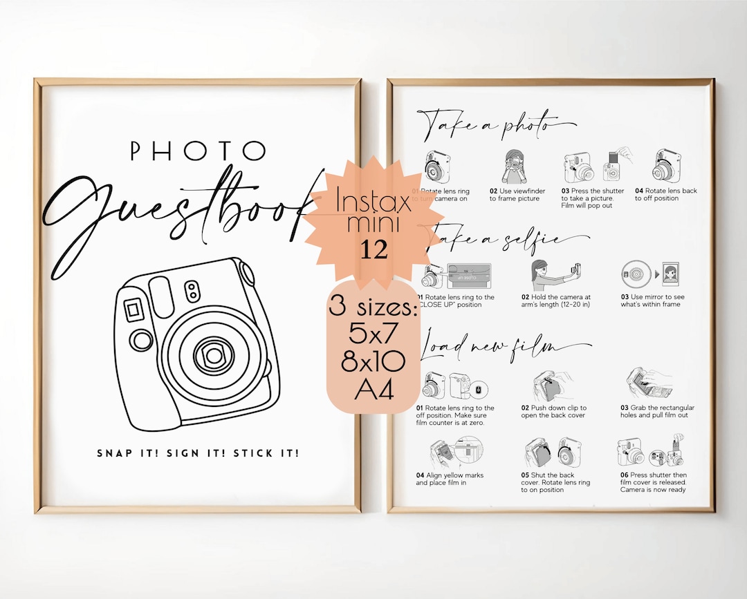 Instax Mini 12 Instructions Sign Digital Download Instax Mini How to ...