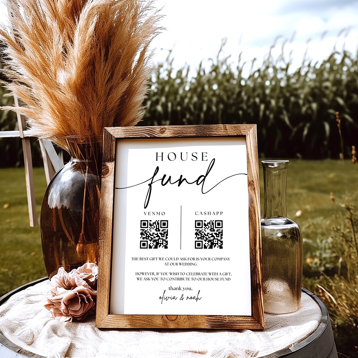 House Fund Sign House QR Code Sign Printable QR Code for - Etsy