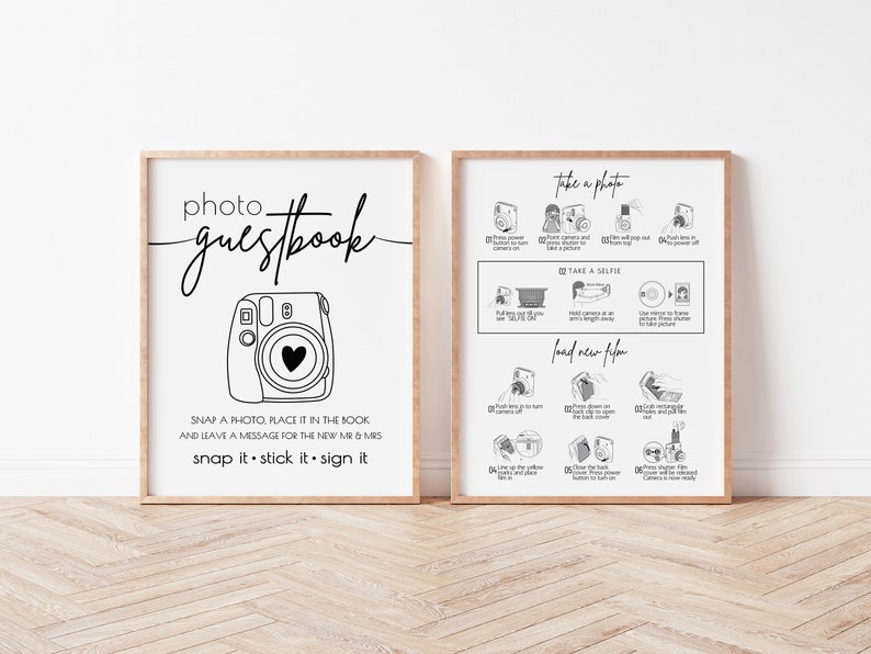 Photo Guest Book Sign, Instax Mini 11 Camera Instructions Polaroid ...