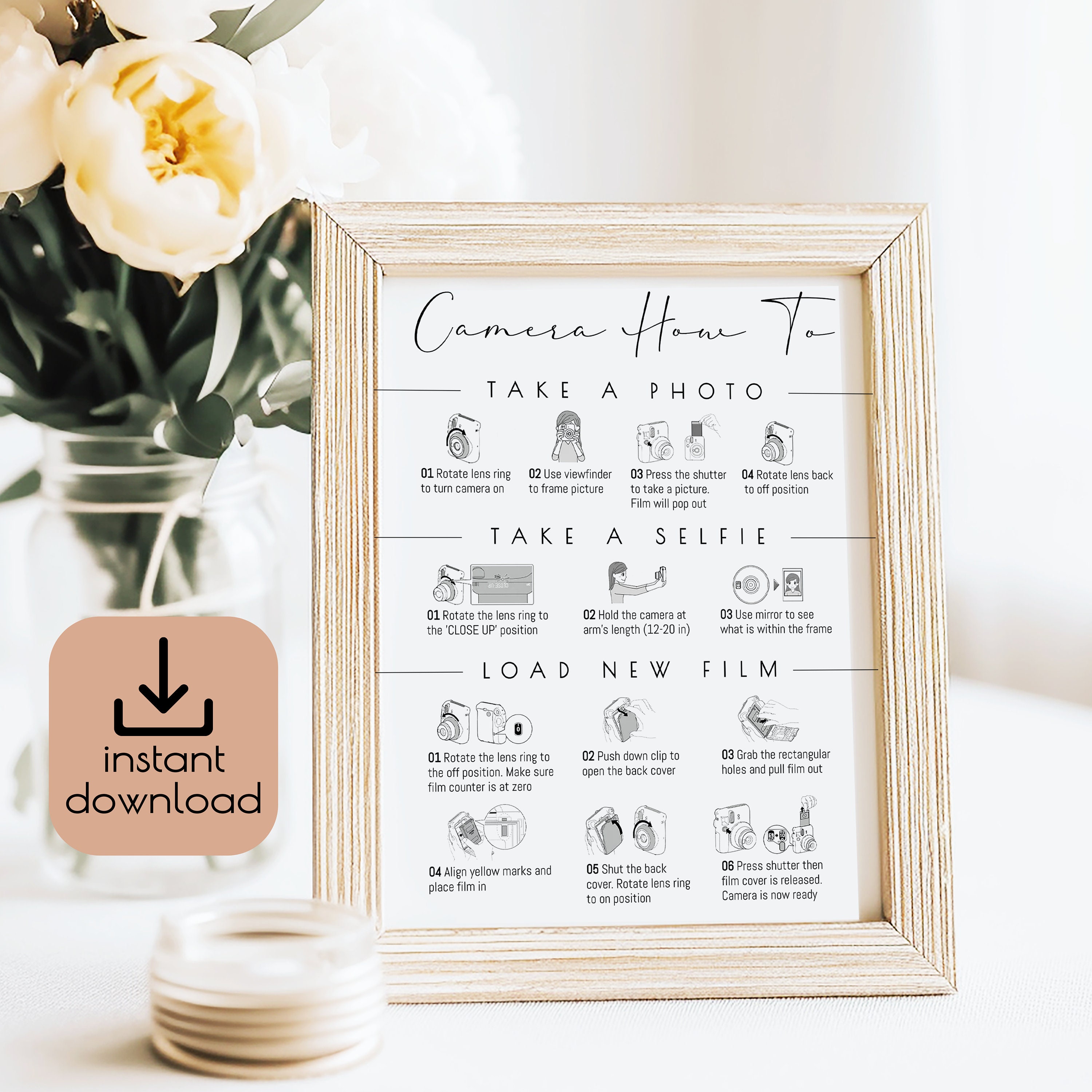 Instax Mini 12 Instructions Sign Digital Download Instax Mini How to ...