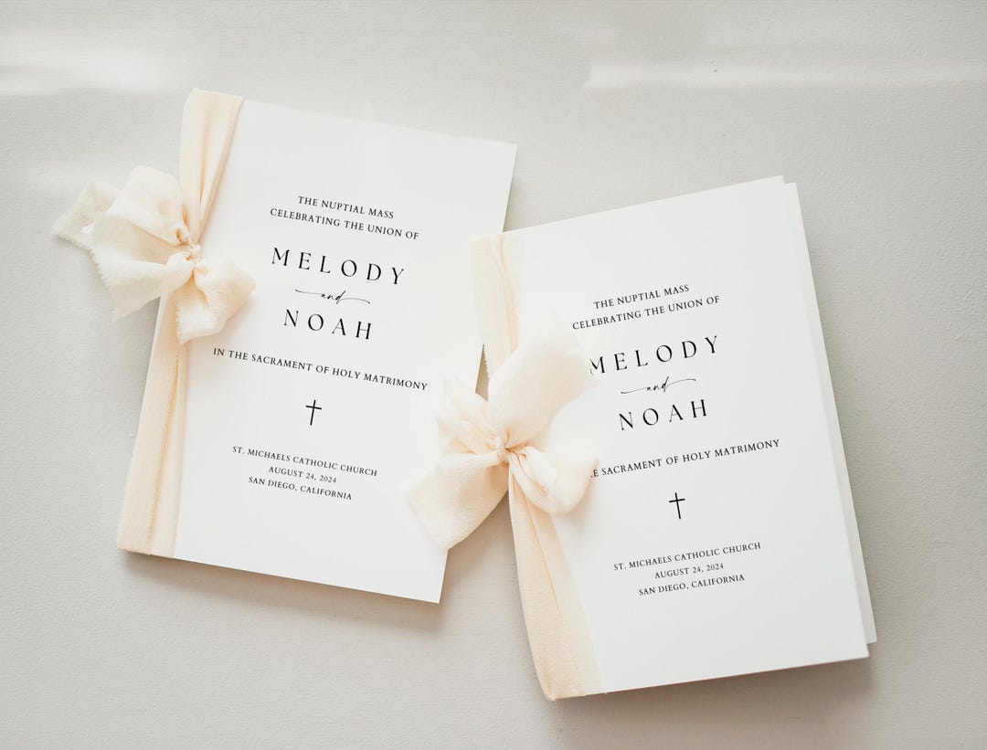 Catholic Wedding Program Catholic Wedding Ceremony Catholic Wedding ...