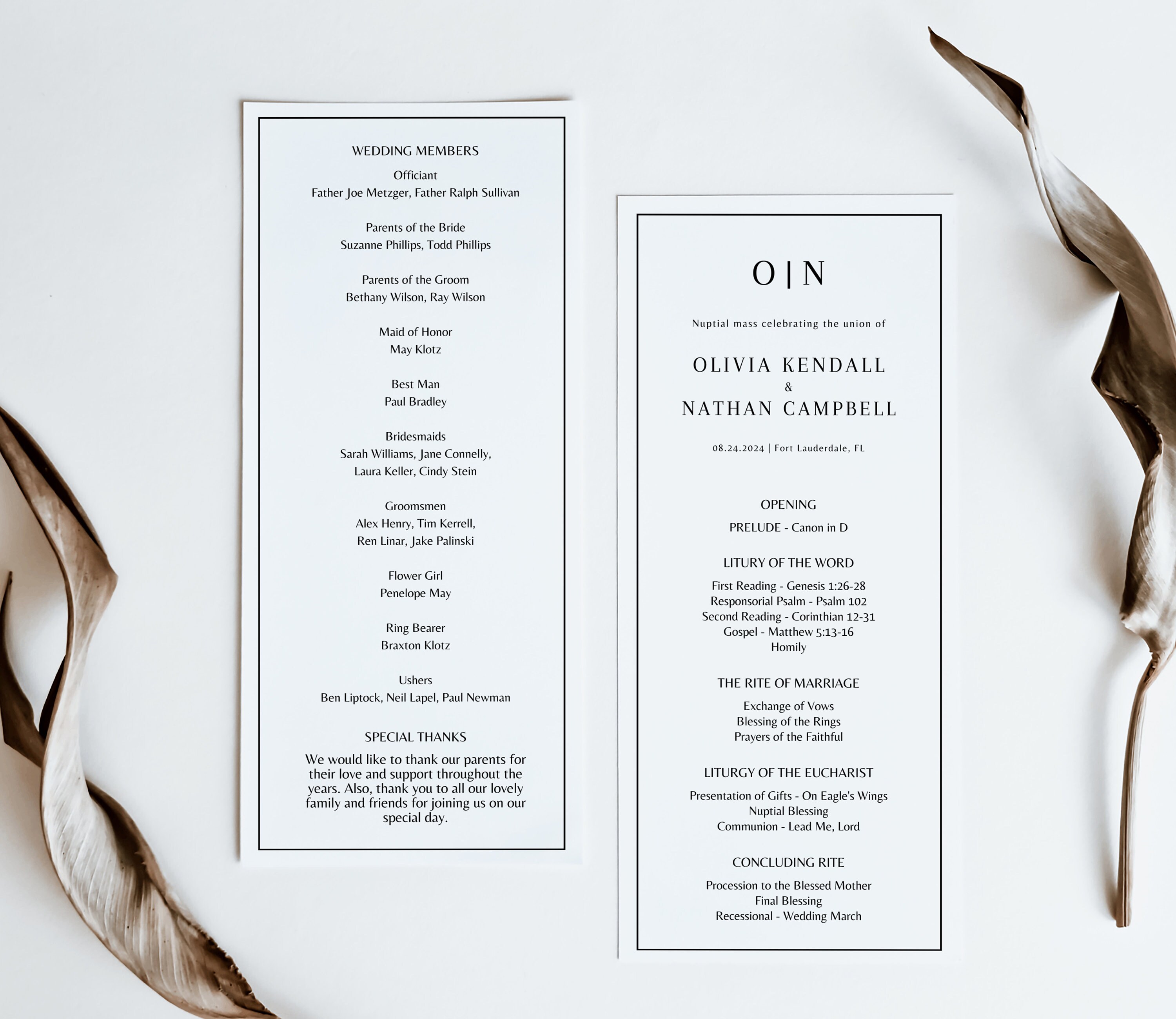 Catholic Wedding Program Catholic Wedding Ceremony Catholic Wedding ...