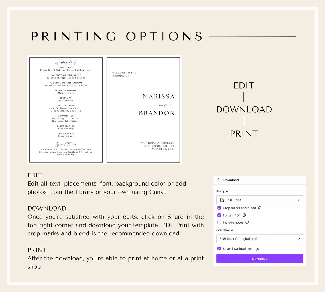 Catholic Wedding Program Catholic Wedding Ceremony Catholic Wedding ...