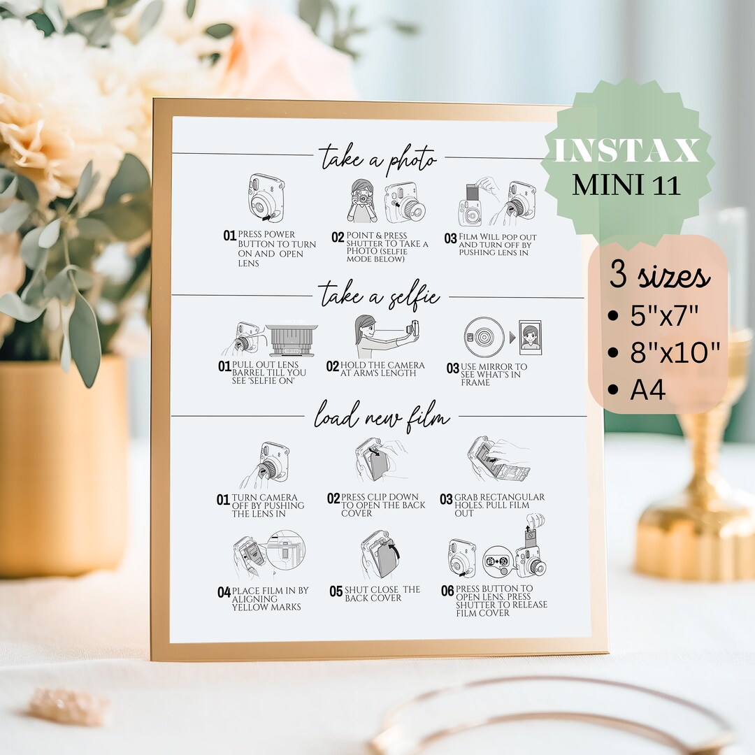 Instax Mini 11 Instructions Sign Digital Download Instax Mini How to ...