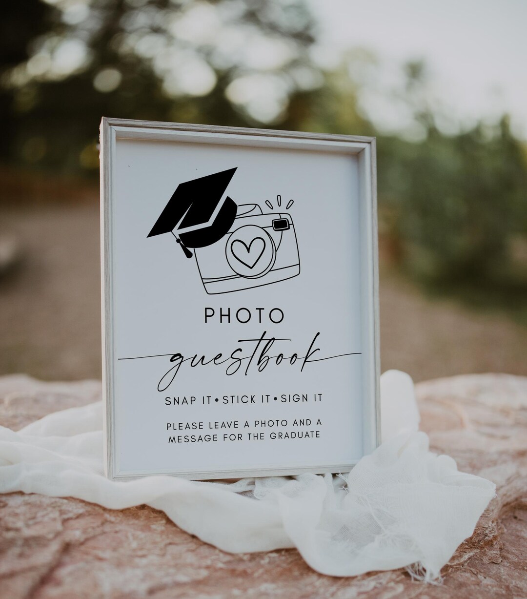 Photo Guestbook Sign for Graduation Party, Sign Photo Grad Guestbook ...