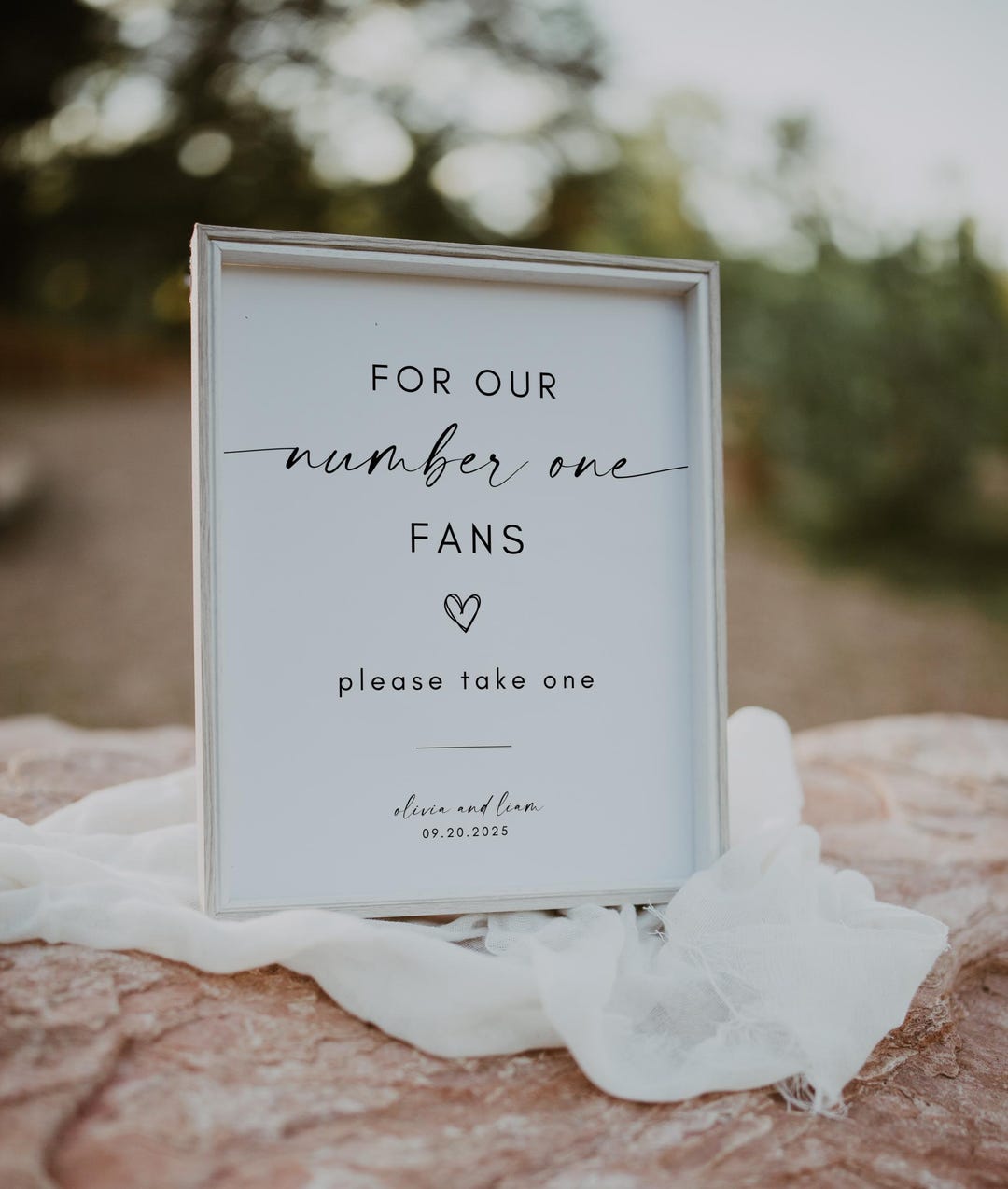 Wedding Fan Sign Template, for Our Number One Fans Sign, Minimalist ...