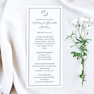 Catholic Wedding Program Catholic Wedding Ceremony Catholic - Etsy