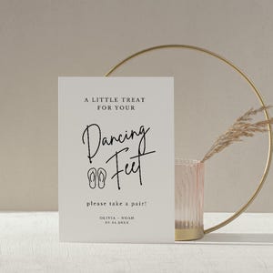 Dancing Feet Sign Template, Wedding Flip Flops Sign, A Little Treat for ...