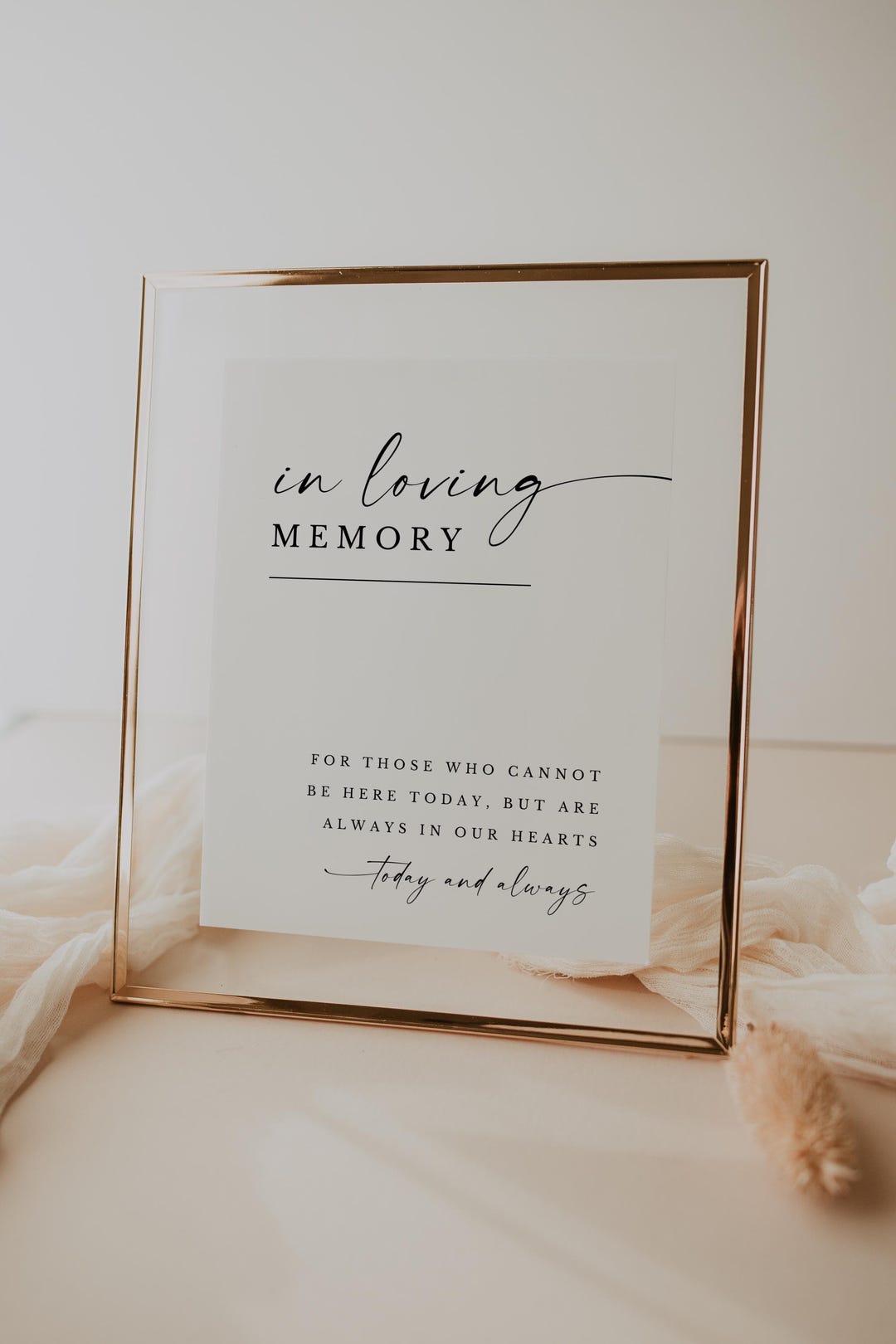 In Loving Memory Wedding Sign, Wedding Memorial Sign Template, Lost ...