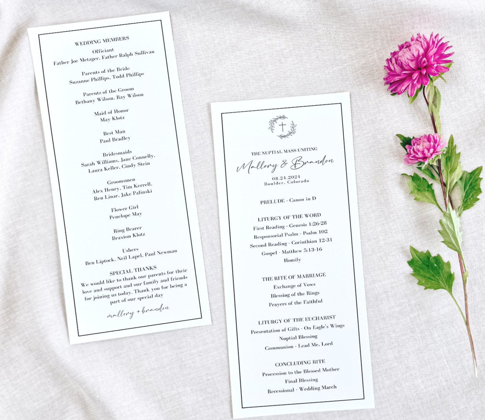 Catholic Wedding Program Catholic Wedding Ceremony Catholic Wedding ...