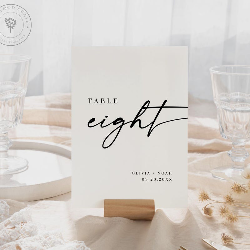 Elegant Table Number - Etsy