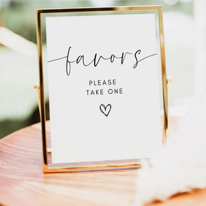 Wedding Favor Sign Template, Please Take a Favor Sign, Please Take One ...