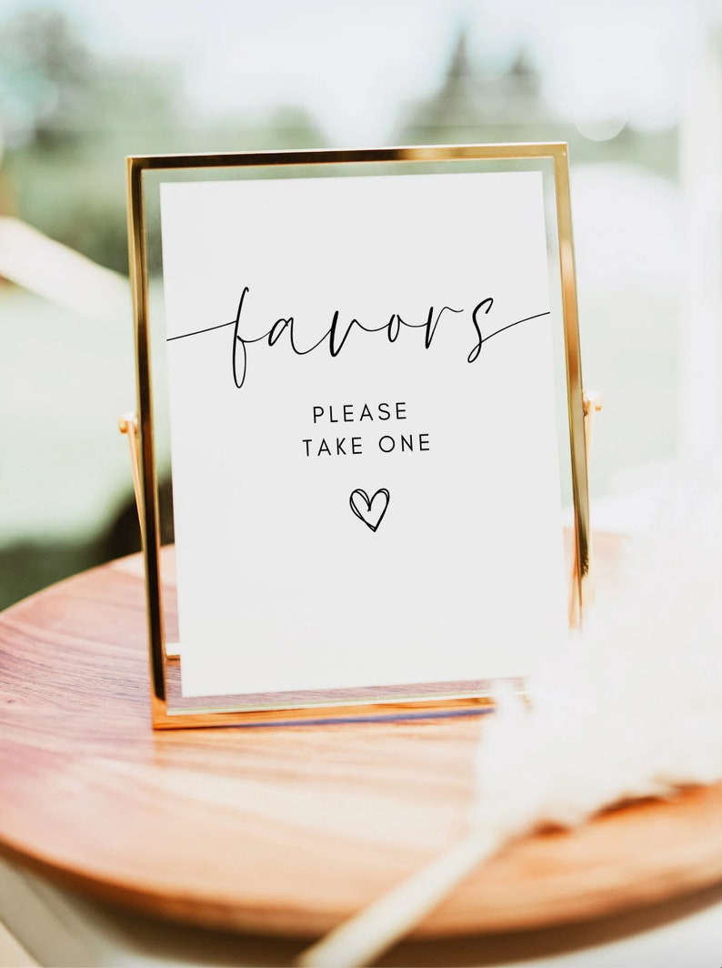 Wedding Favor Sign Template, Please Take a Favor Sign, Please Take One ...
