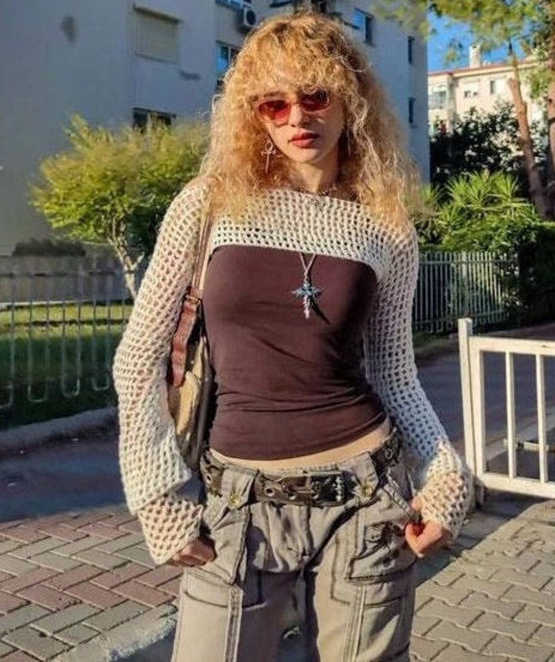 Handmade Crochet Sleeves Sweater, Crochet Crop Sleeves, Festival ...