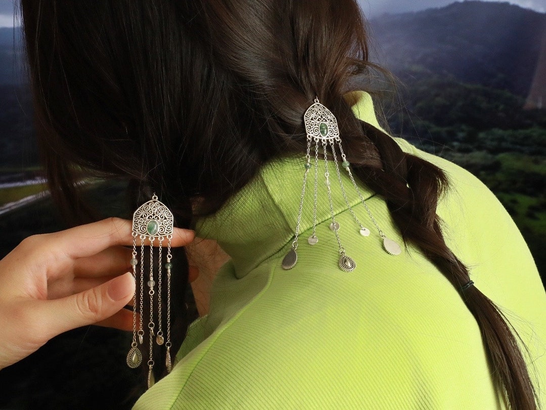 Kazakh Sholpy YURT Ethnic Hair Decorations Set of 2 - Etsy