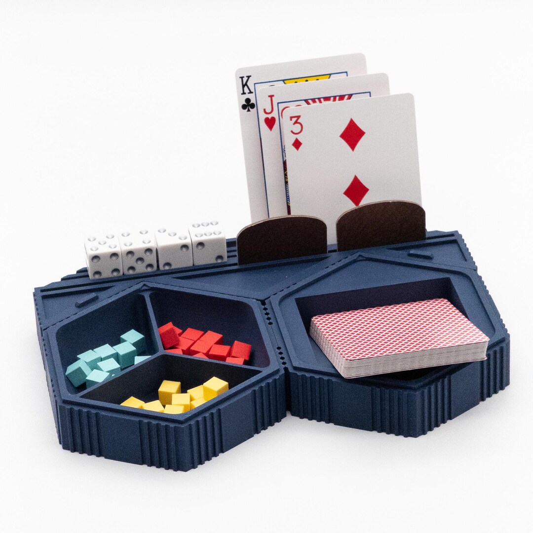 Magnetic Hex Tray Player Dock: Stackable Board Game Card and Dice ...
