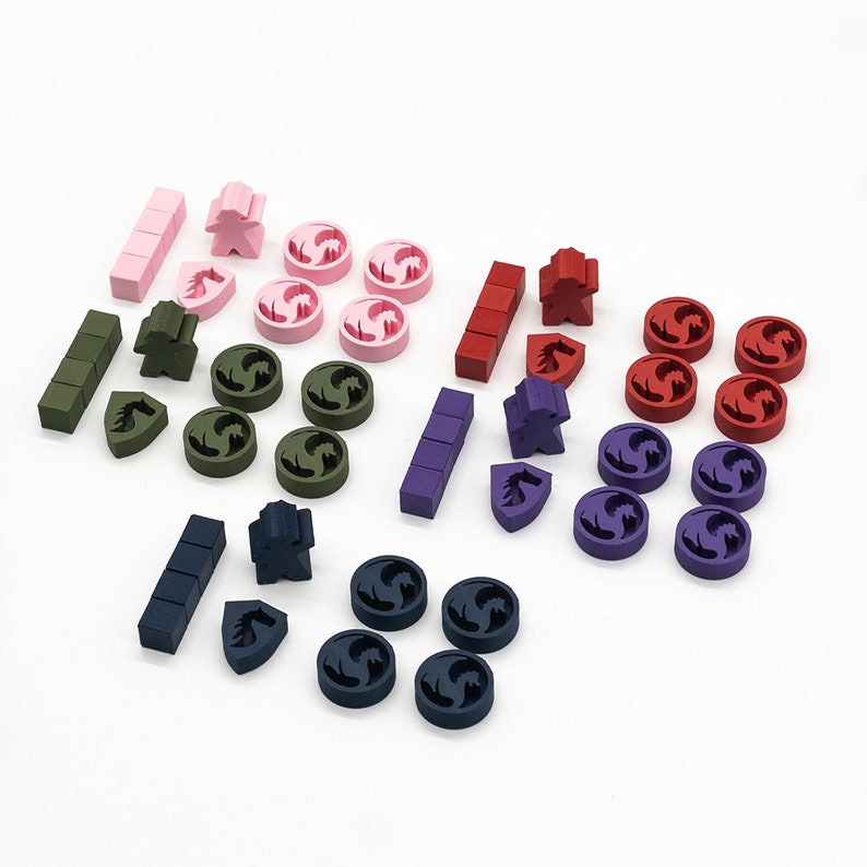Wyrmspan Upgrade Tokens: Dragon Guild Pieces & Meeple - 30+ Colors ...