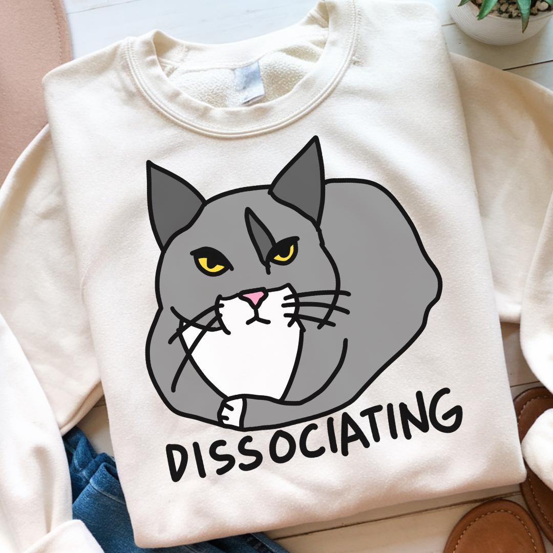 Dissociating PNG Clipart Cat Sassy Mental Health Funny Cartoon ...