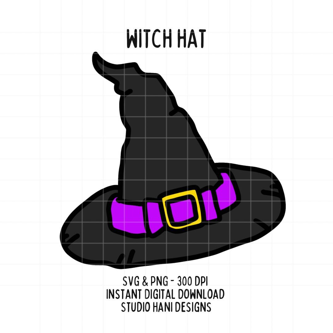Witch Hat SVG PNG Clipart Spooky Magic Halloween Printable Art Trendy ...