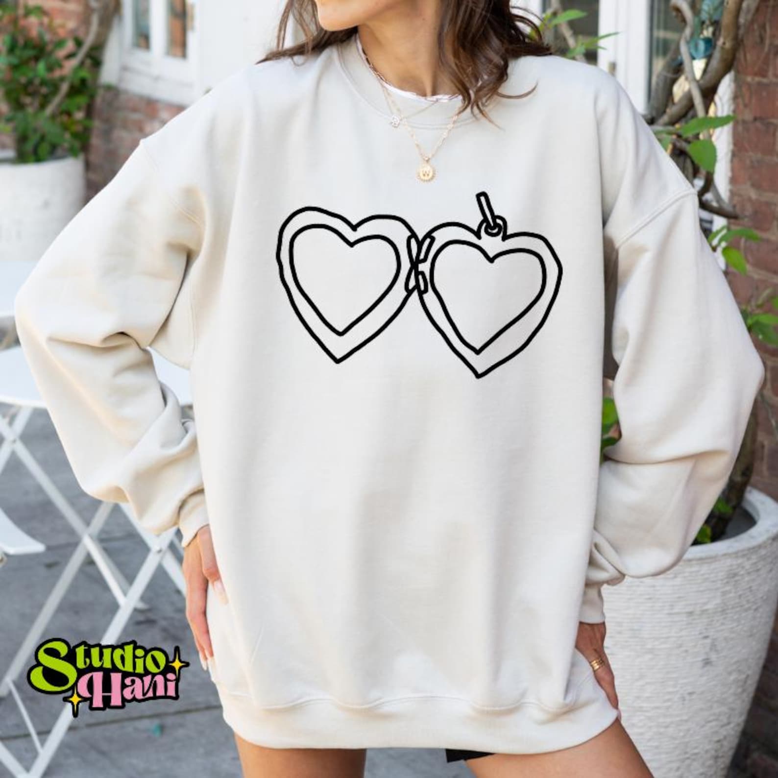 Heart Lockets SVG PNG Bundle Doodle Locket Valentine Hand Drawn Black ...