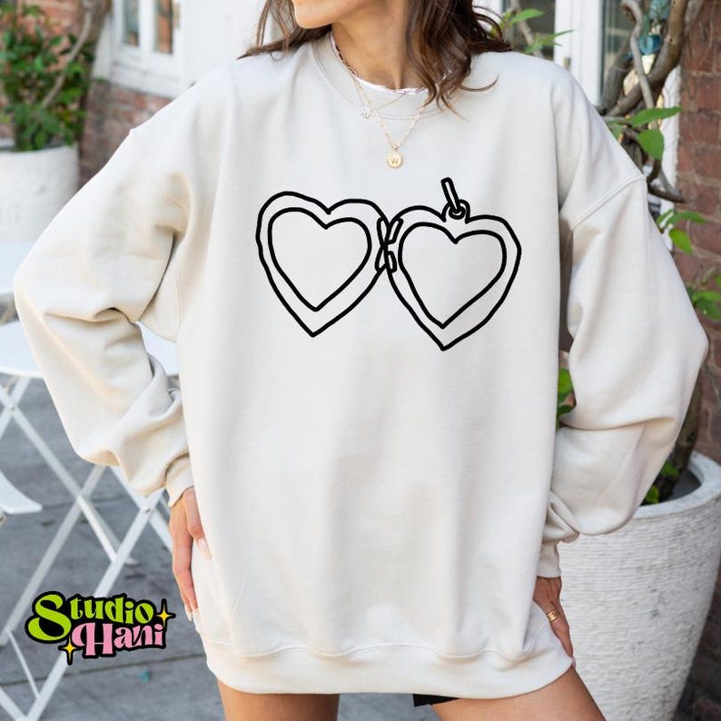 Heart Lockets SVG PNG Bundle Doodle Locket Valentine Hand Drawn Black ...