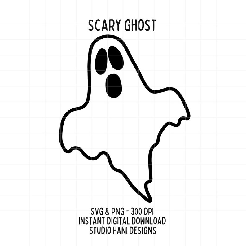 Scary Ghost SVG PNG Clipart Scary Halloween Hunted Decor Spooky Art ...