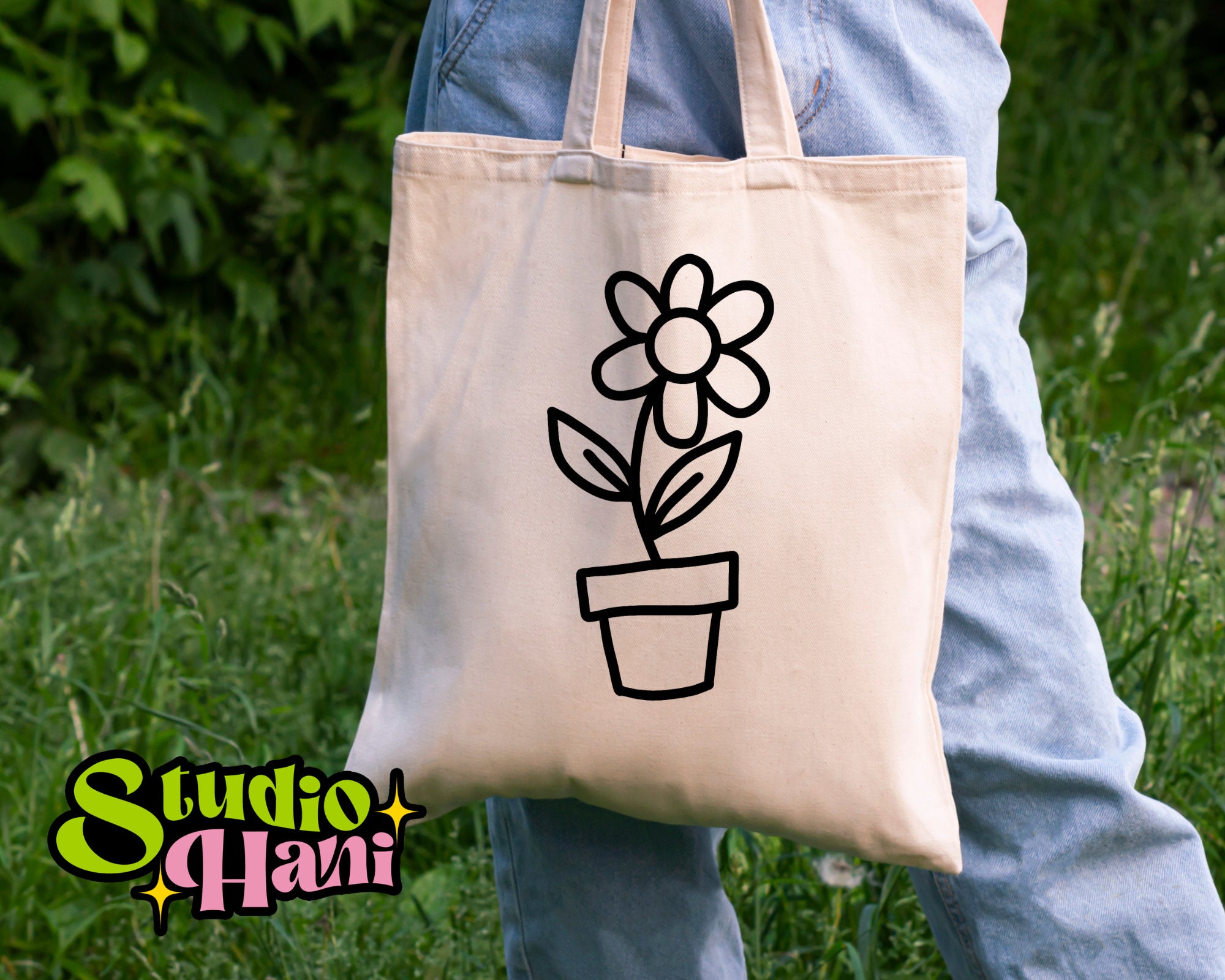 Kawaii Spring SVG PNG Bundle Doodles Black and White Outline Commercial ...