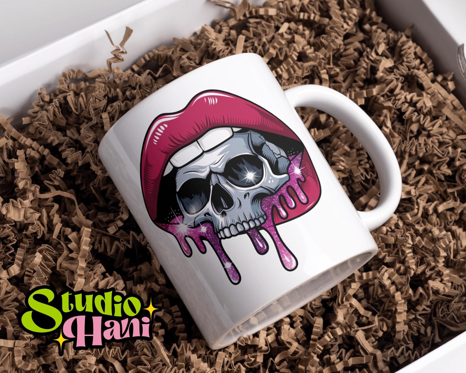 Red Lips Dripping Biting Metallic Skull PNG Clipart Trendy Punk ...