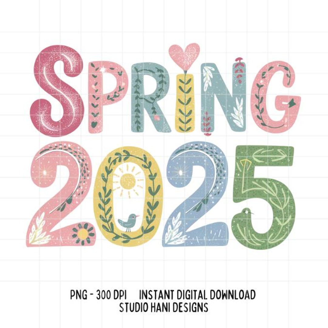 Pastel Spring 2025 PNG Clipart Cute Bloom Floral Cottage Core Decor ...