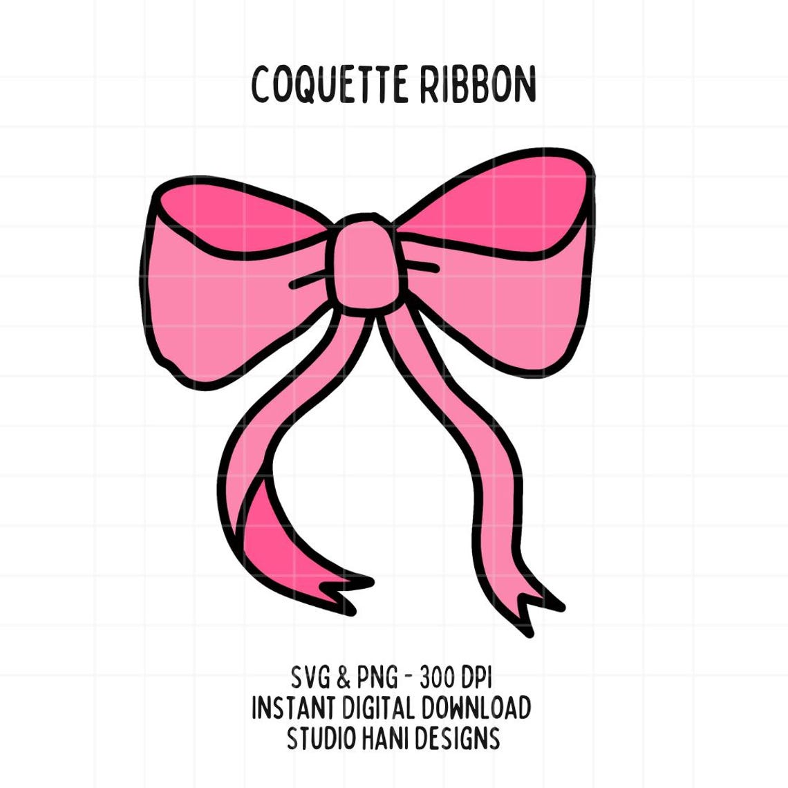Coquette Ribbon SVG PNG Clipart Scrapbooking Printable Craft Design DIY ...