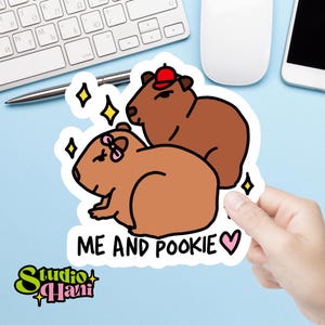 Me and Pookie PNG SVG Capybara Couple Love Trendy Design Funny Mental ...