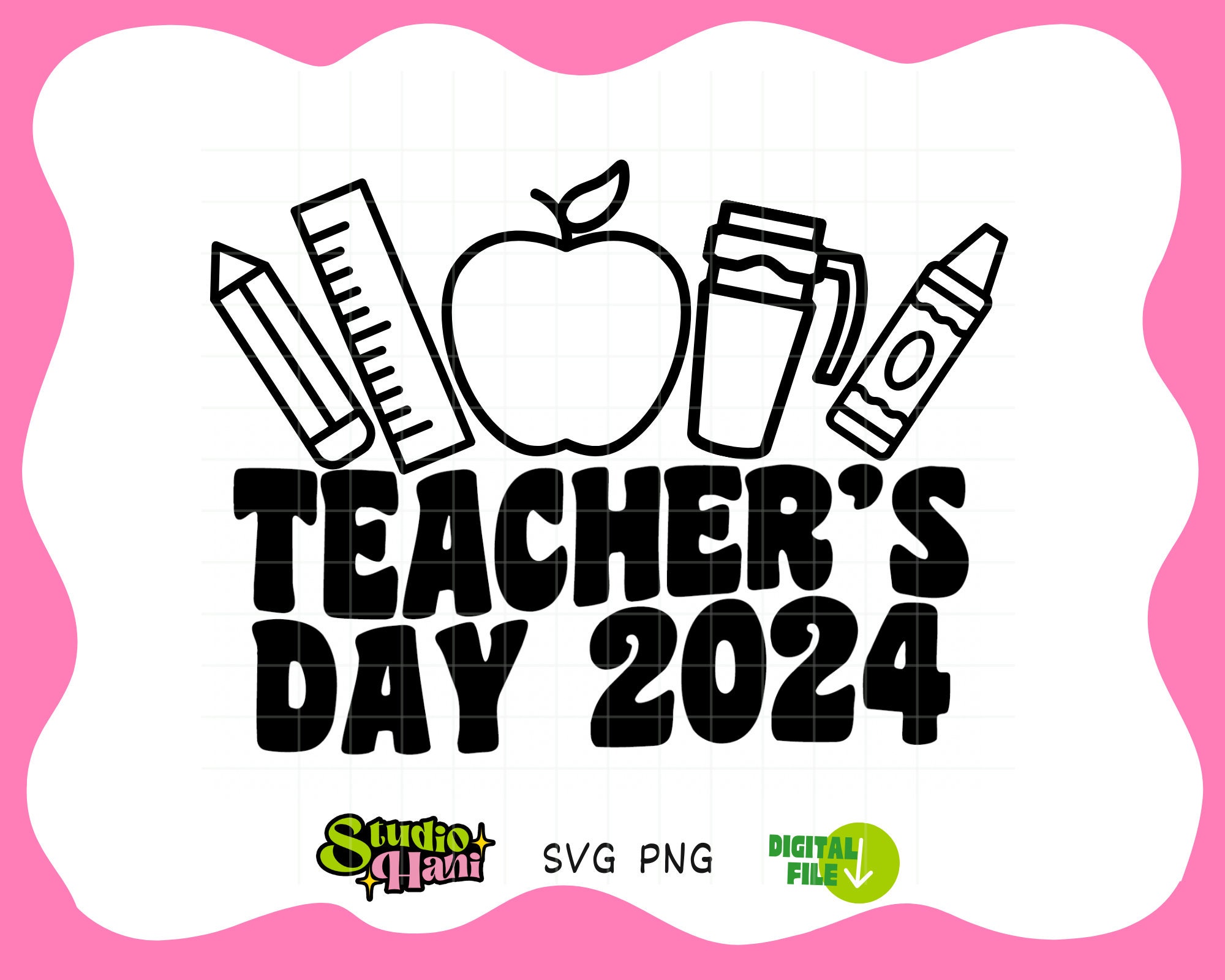 Teachers Day 2024 SVG PNG Maestra Teacher Appreciation Design Cut File ...