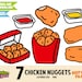 Chicken Nuggets SVG PNG Bundle Nuggs Nugget Fast Food Cut File ...