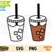 Frappe SVG PNG Frappuccino Iced Blended Coffee Whipcream Drink Clipart ...